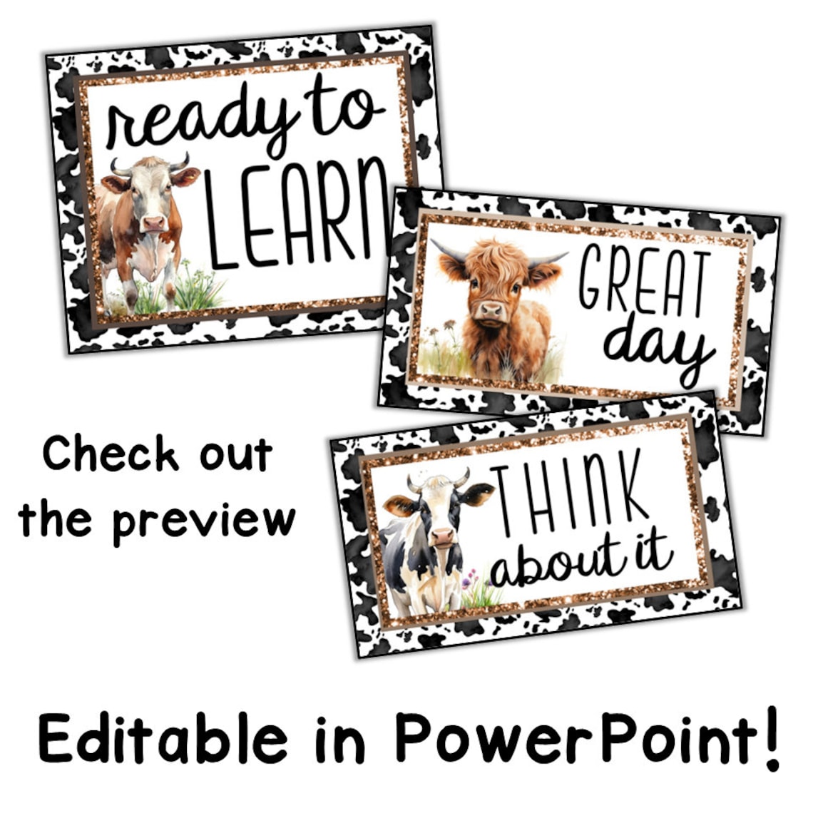 Printable Cow Print Behavior Clip Chart Farmhouse Classroom Decor ...