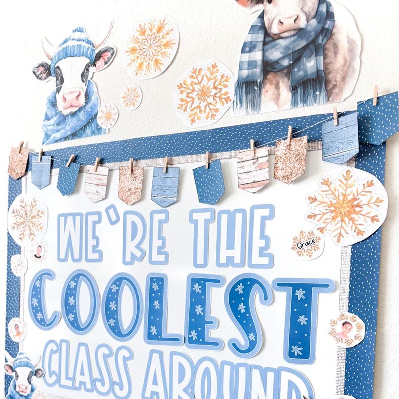 Bulletin Board Kit for Winter | January Bulletin Boards | Farm Themed ...
