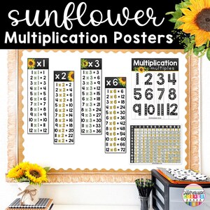 Multiplication Posters | Sunflower Farmhouse Classroom Decor ...