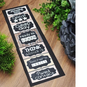 Printable Behavior Clip Chart, Neutral Farmhouse Classroom Decor ...