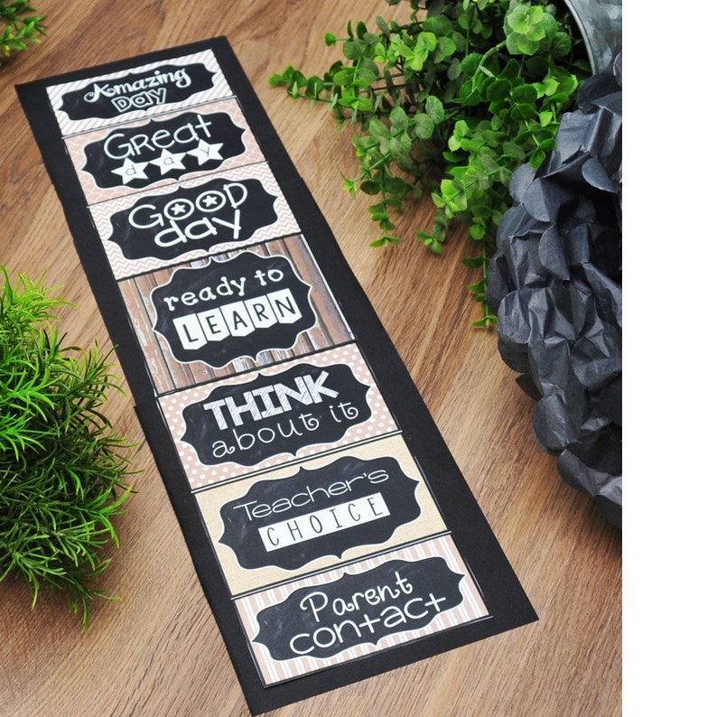 Printable Behavior Clip Chart, Neutral Farmhouse Classroom Decor ...