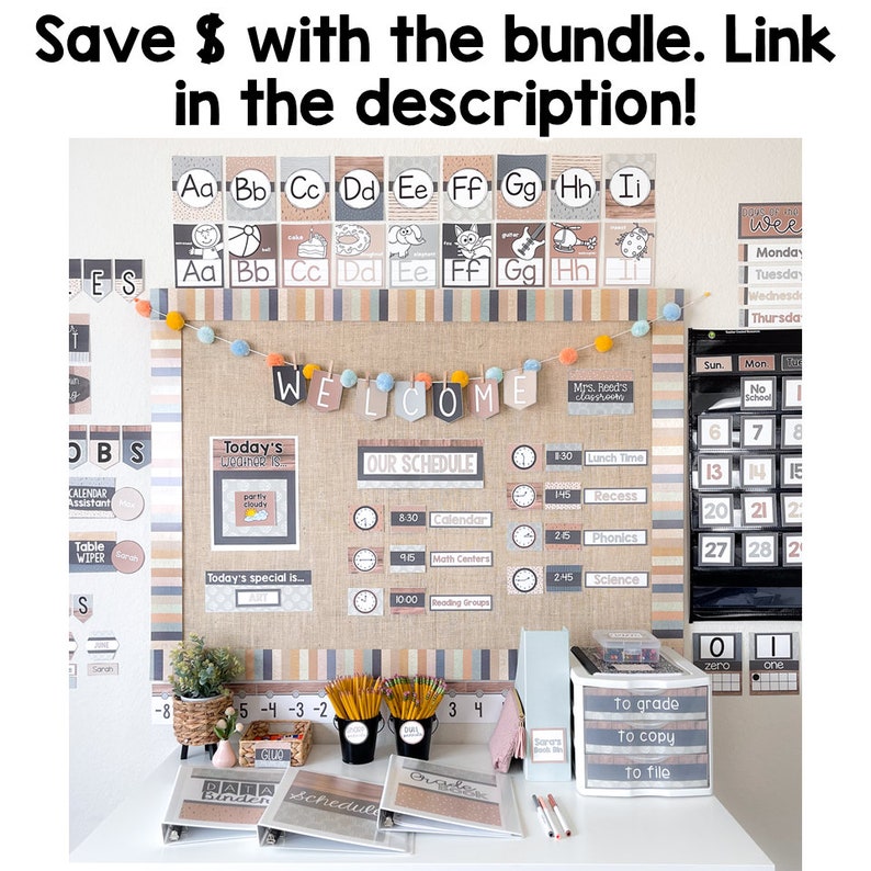 Number Posters 0-30 Number Line Negative Numbers | Neutral Boho ...