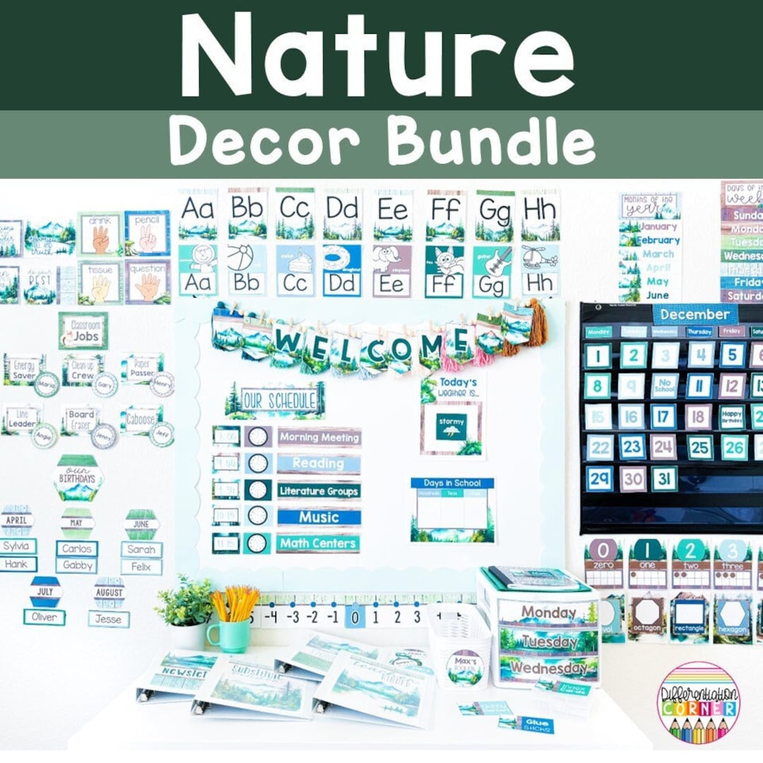 Nature Classroom Decor Bundle Nature Classroom Theme Mountain Decor ...