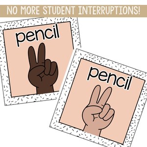 Classroom Hand Signal Posters, Neutral Boho Classroom Decor, Editable ...