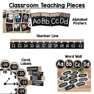 Farmhouse Neutral Classroom Decor Bundle | Classroom Bulletin Board ...