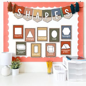 PRINTABLE Shapes Poster Charts Farmhouse Chicken Classroom Decor 2D and ...