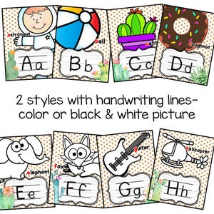 Alphabet Posters for Classroom Cactus Classroom Decor | Printable ...
