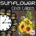 PRINTABLE Clock Label Numbers in 5 Minute Intervals Sunflower Farmhouse ...