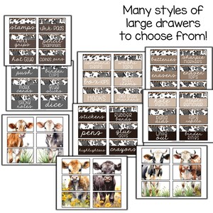 Cow Print Teacher Tool Box Labels Farmhouse Classroom Decor Teacher ...