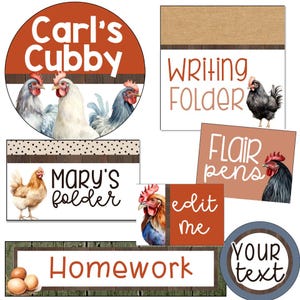 Editable Farmhouse Classroom Labels Farm Theme Classroom Decor ...