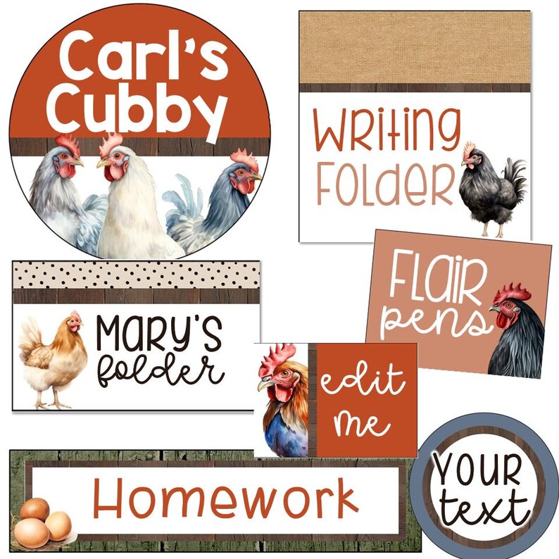 Editable Farmhouse Classroom Labels Farm Theme Classroom Decor ...