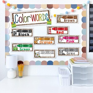 PRINTABLE Color Posters Pack | Neutral Boho Classroom Decor | Neutral ...