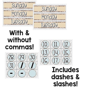 Flip Calendar for Classroom Neutral Classroom Theme Editable Flip ...