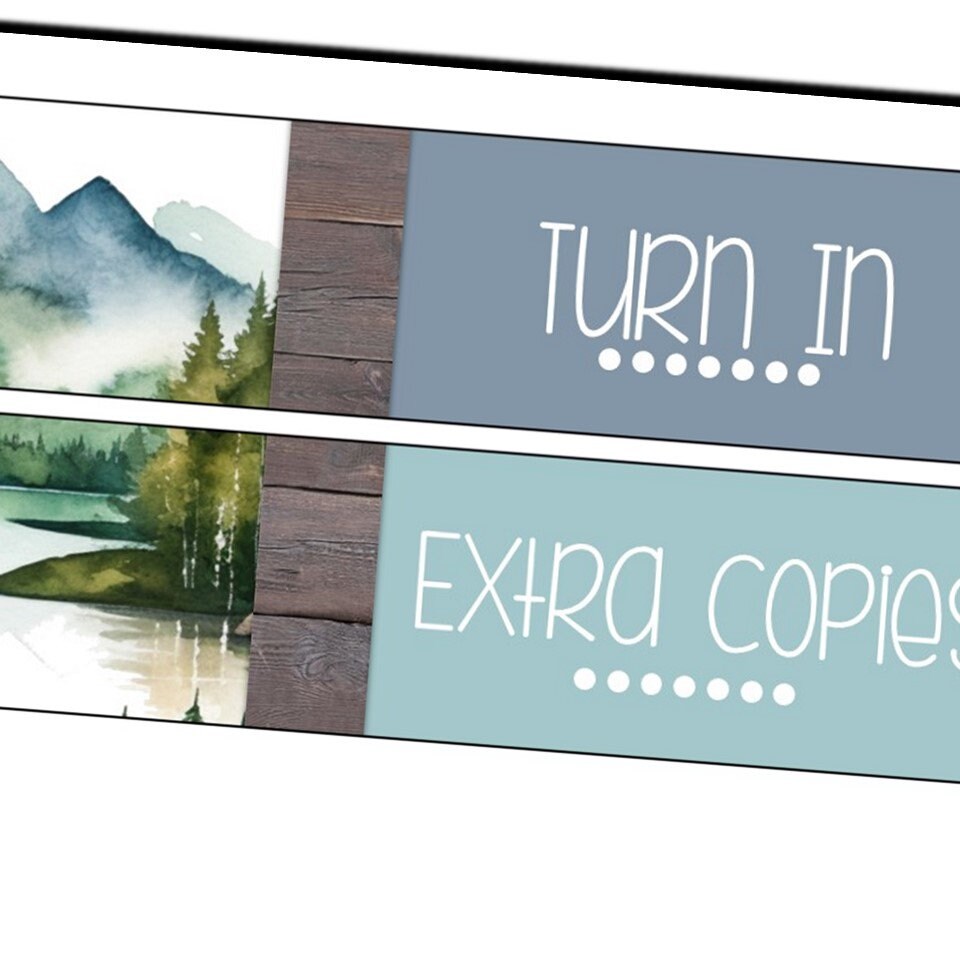 10 Drawer Rolling Cart Labels Editable Nature Classroom Decor Nature ...