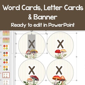 Classroom Word Wall Display Editable Mushroom Retro Classroom Decor ...