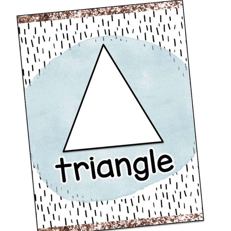 PRINTABLE Shape Posters and Charts Neutral Boho Classroom Decor 2D and ...