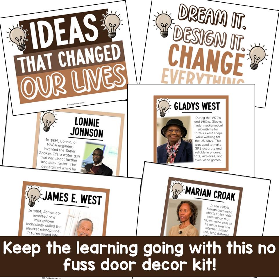 Black History Month Door Decorations Bulletin Board African American ...