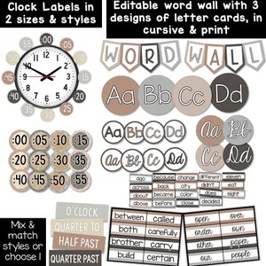 Modern Neutral Boho Classroom Decor Bundle | Classroom Bulletin Board ...