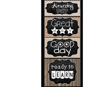 Printable Behavior Clip Chart, Neutral Farmhouse Classroom Decor ...