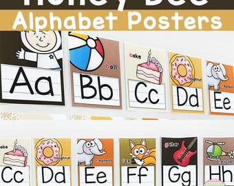 Alphabet Posters / Bee Classroom Decor - Etsy