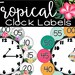 PRINTABLE Tropical Clock Label Numbers in 5 Minute Intervals Tropical ...
