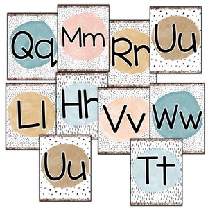 Alphabet Posters With Pictures for the Classroom | Neutral Boho ...