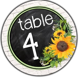 PRINTABLE Table Numbers Sunflower Farmhouse Classroom Decor Classroom ...