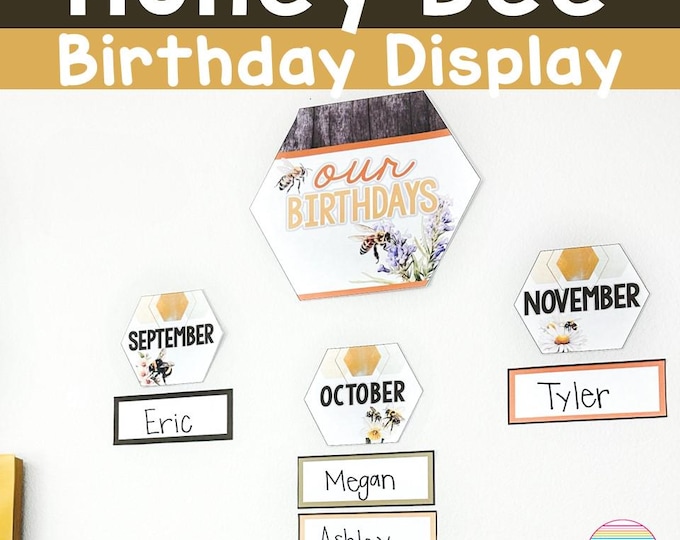 Bee Themed Classroom Birthday Chart Ideas Printable Birthday Charts for ...