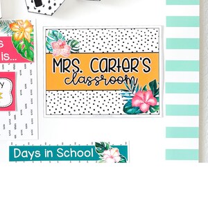 Editable Classroom Labels Tropical Classroom Decor Tropical Classroom ...