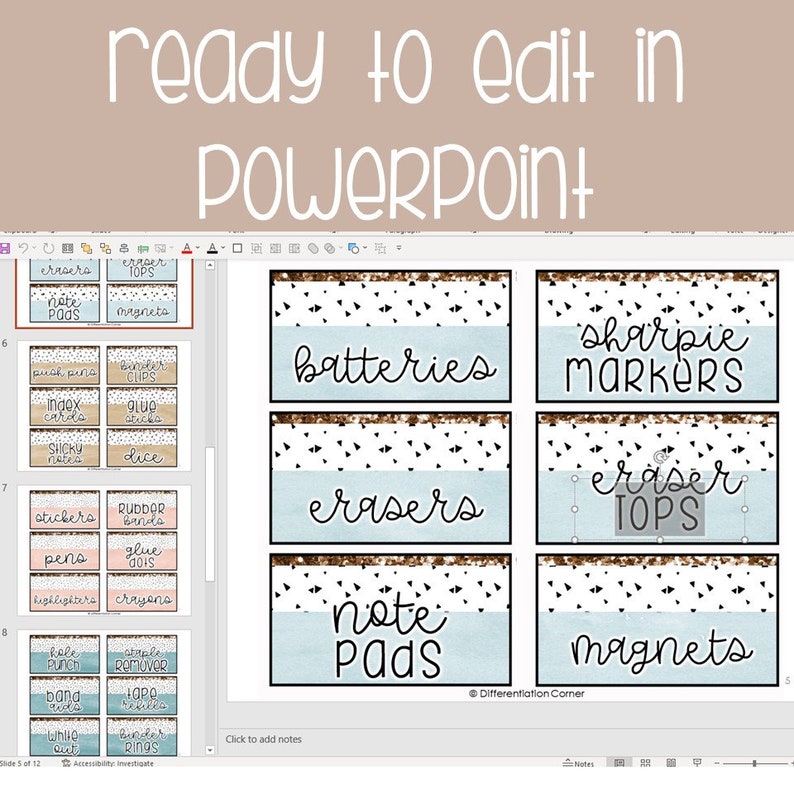 Neutral Teacher Tool Box Labels, Neutral Boho Classroom Decor Teacher ...