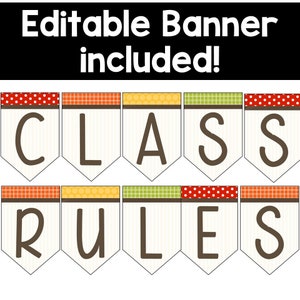 Mushroom Retro Classroom Rules Posters Mushroom Classroom Decor ...