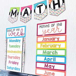 Confetti Rainbow Classroom Decor Bundle | Classroom Bulletin Board ...