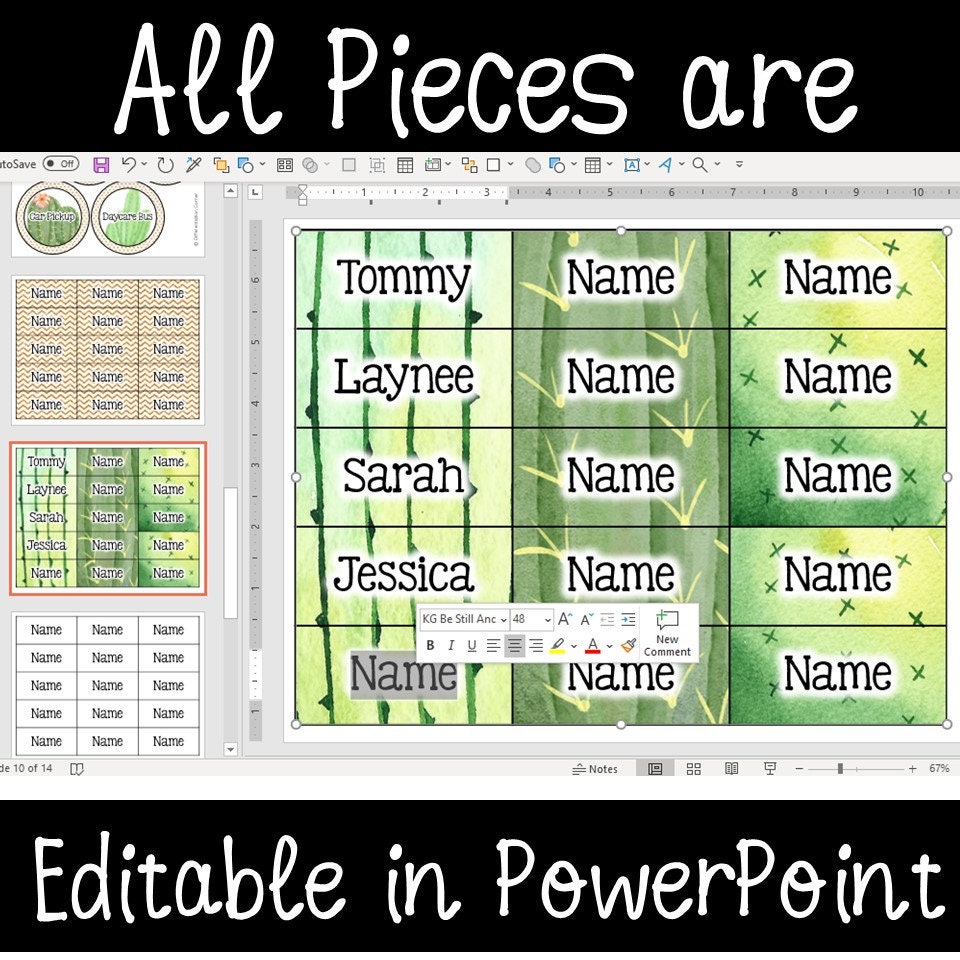 Cactus How We Go Home Dismissal Chart Template Cactus - Etsy