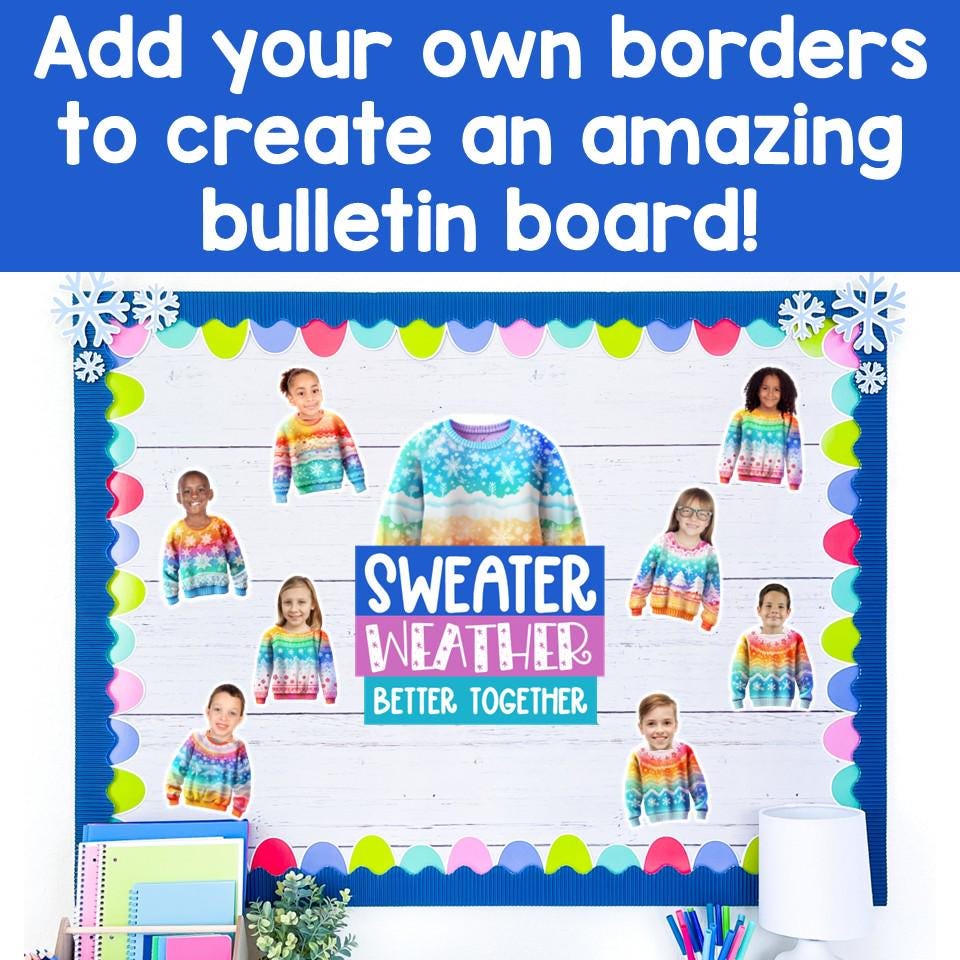 Winter Door Decorations Sweater Weather Bulletin Board Winter Classroom ...