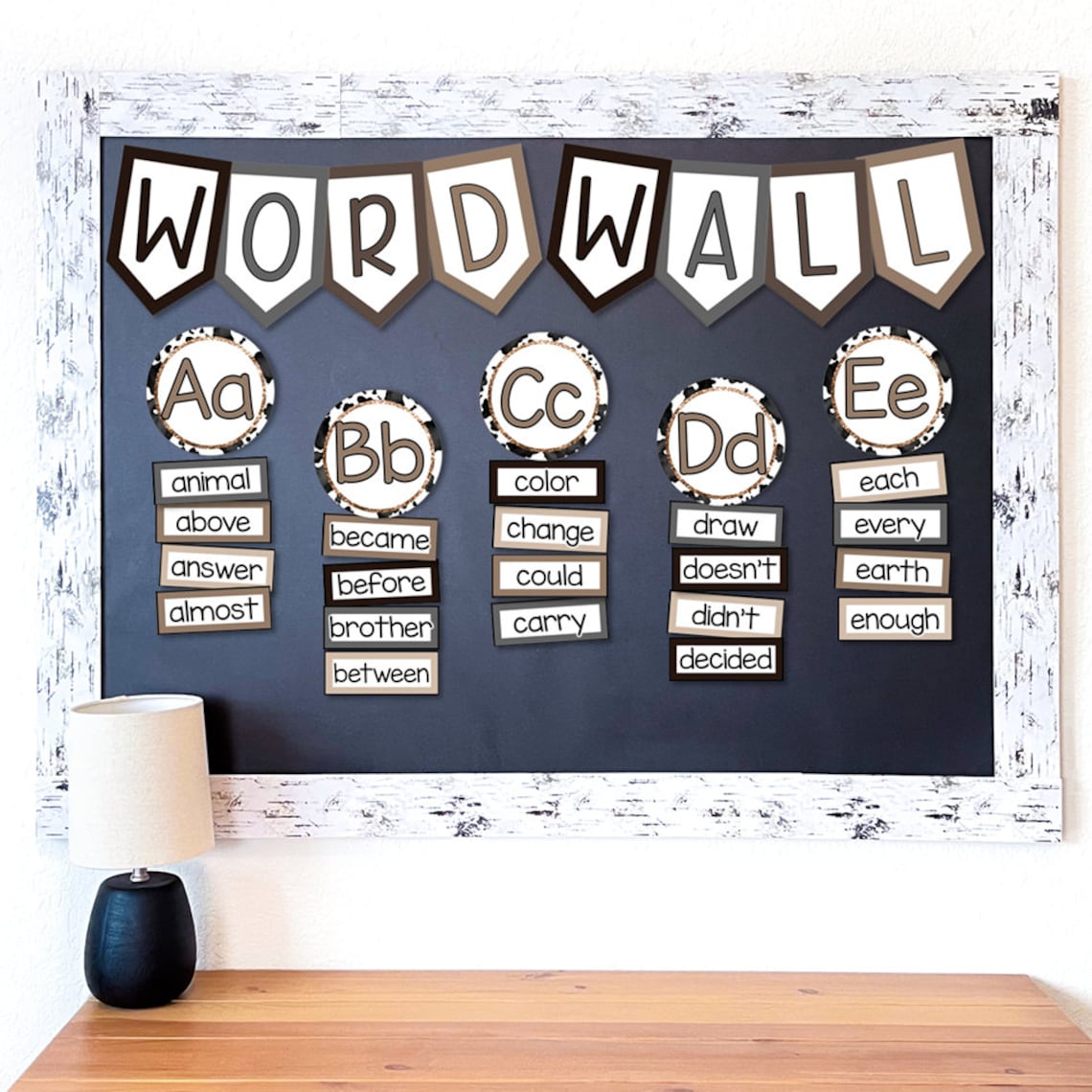 Classroom Word Wall Display Editable Neutral Boho Classroom Decor Word ...