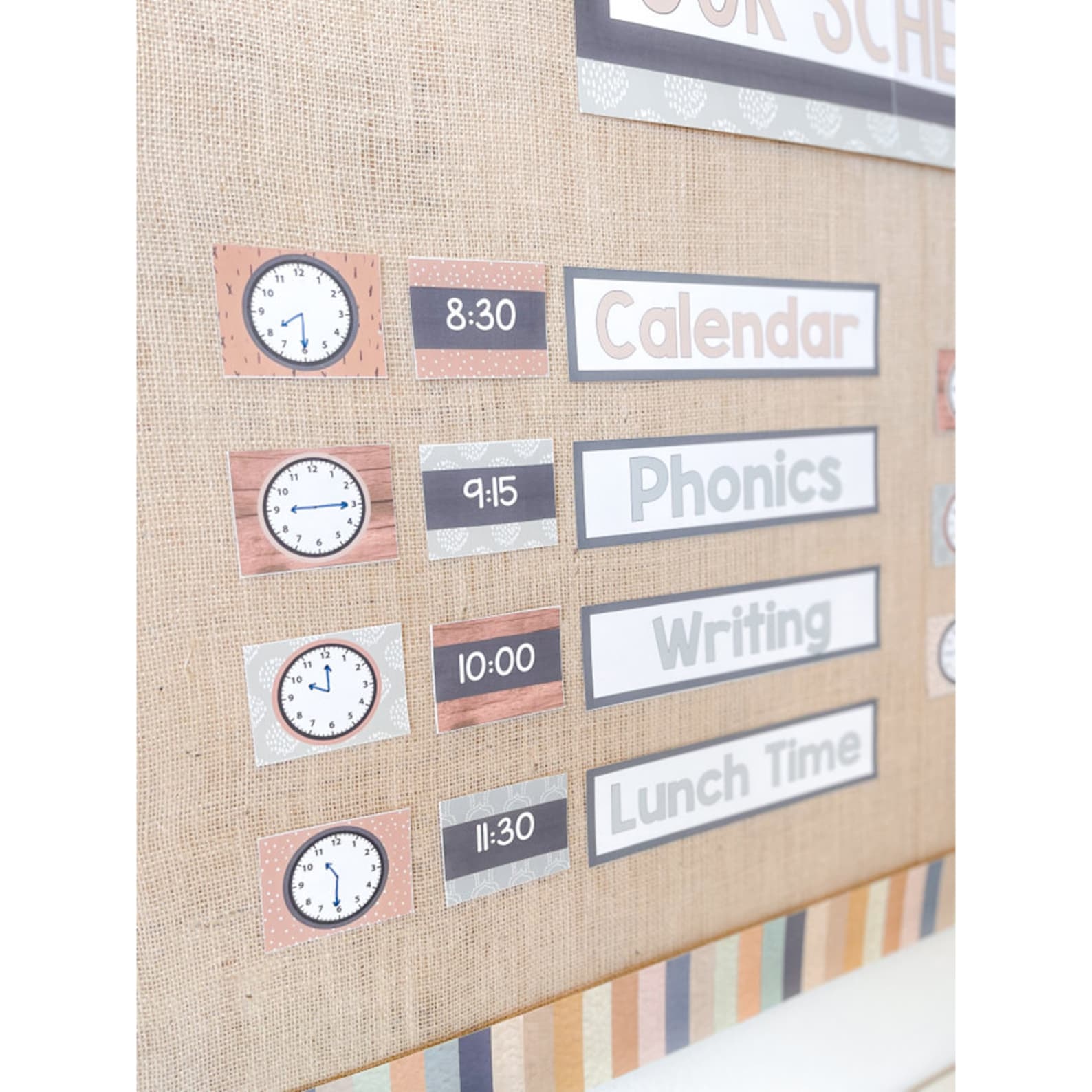 Editable Daily Schedule Cards Neutral Boho Classroom Decor Boho ...