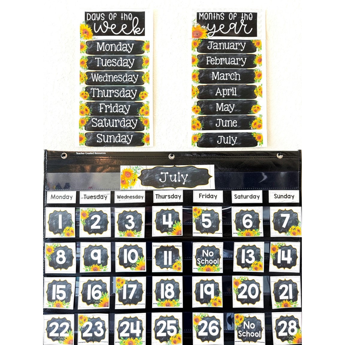 Classroom Calendar & Weather Display Set | Sunflower Farmhouse ...
