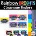 Editable Rainbow Classroom Rules Posters Rainbow Classroom Decor ...