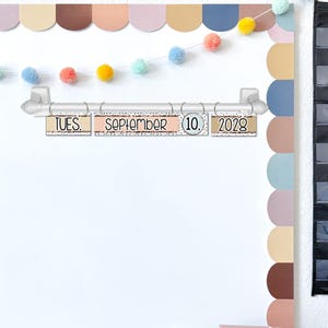 Flip Calendar for Classroom Neutral Classroom Theme Editable Flip ...