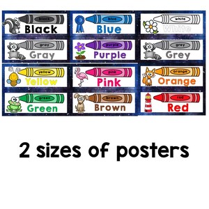 PRINTABLE Color Posters Pack Space Theme Classroom Decor Colors Posters ...