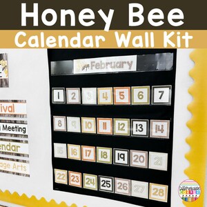 Bee Classroom Calendar Set & Weather Display Bee Classroom Decor Space ...