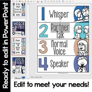 Printable Voice Level Chart Posters Space Theme Classroom Decor ...