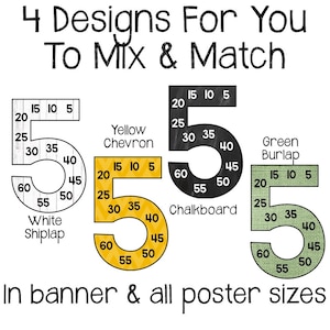Multiplication Posters Sunflower Farmhouse Classroom Decor Printable ...