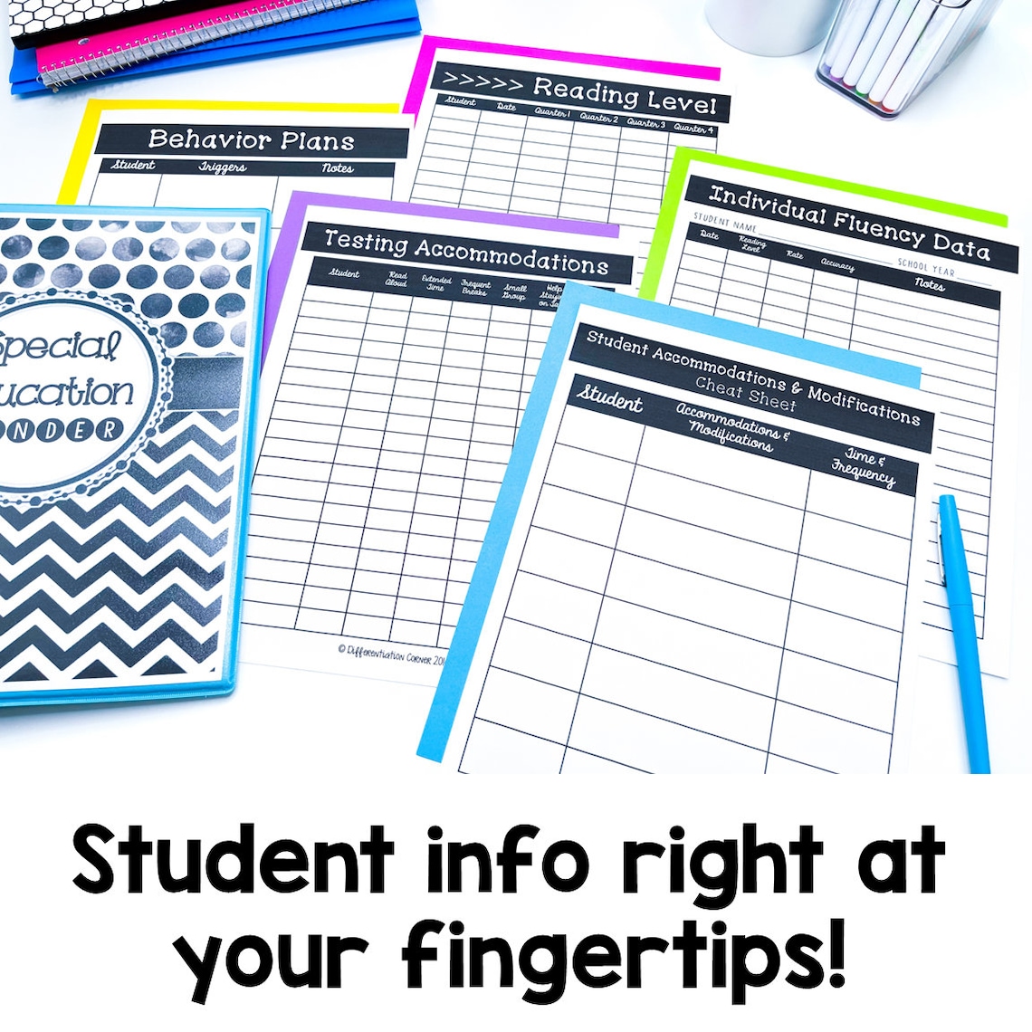 Special Education Teacher Binder Caseload Binder Special Education ...