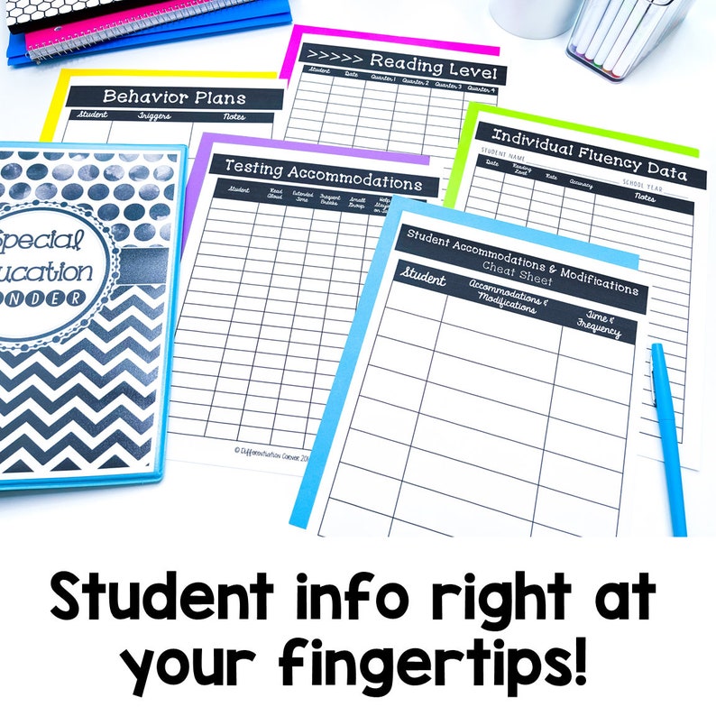 Special Education Teacher Binder Caseload Binder Special Education ...