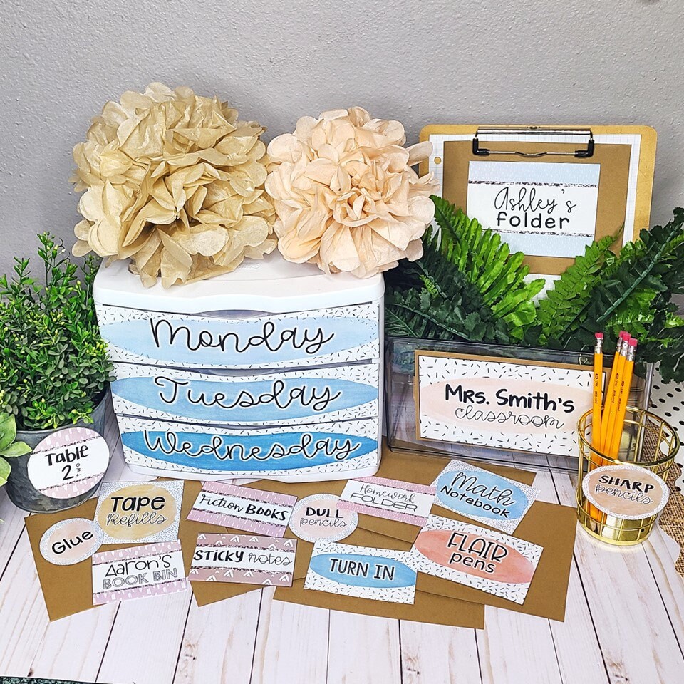 Editable Boho Classroom Labels Neutral Boho Classroom Decor - Etsy