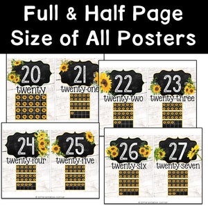 Number Posters 0-30 Number Line With Negative Numbers | Sunflower ...