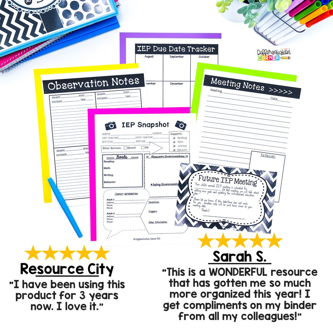 Special Education Teacher Binder Caseload Binder Special Education ...