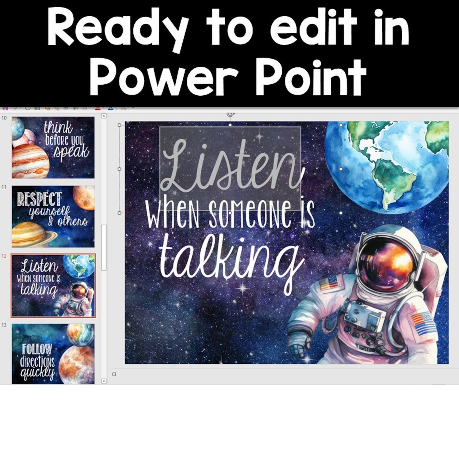 Space Classroom Rules Posters Space Classroom Decor Classroom Rules and ...