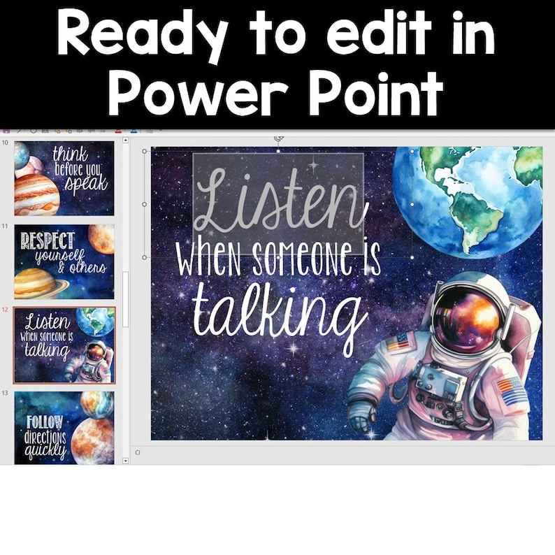 Space Classroom Rules Posters Space Classroom Decor Classroom Rules and ...